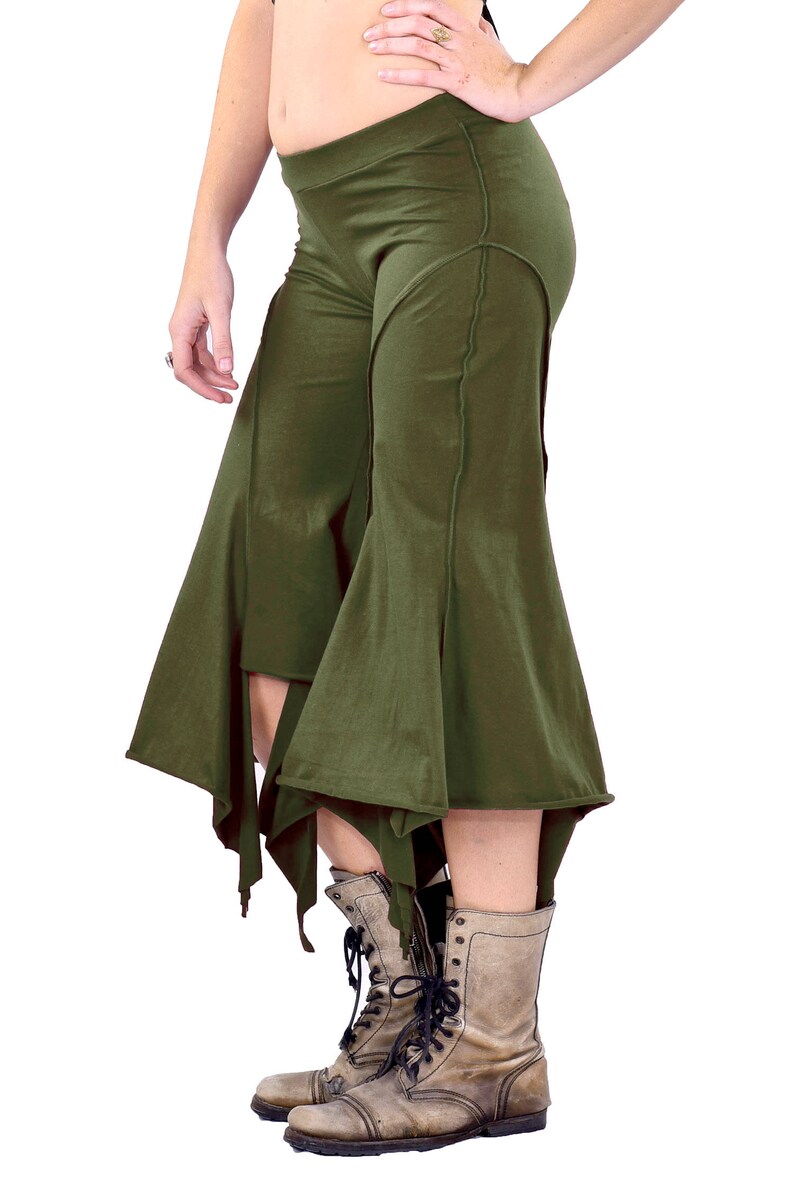 PIXIE PIRATE PANTS Ragged Hem Psy Trance Trousers Elf | Etsy