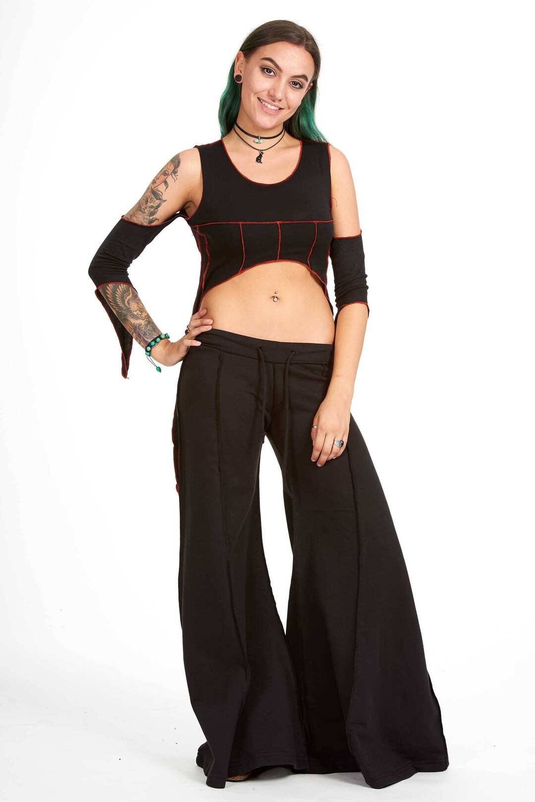 Extra Wide Flow Pants in Black - Etsy