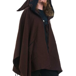 Mens Wizard Poncho in Brown | Etsy