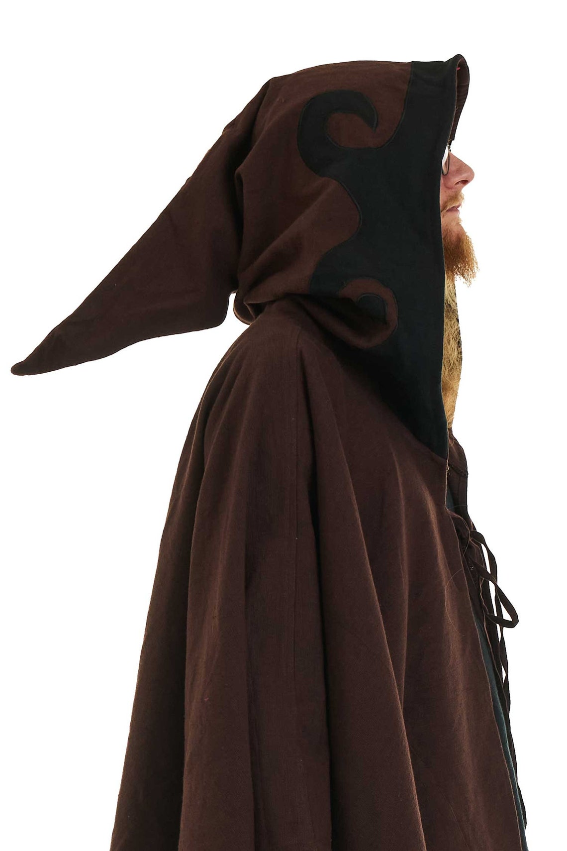 Mens Wizard Poncho in Brown | Etsy