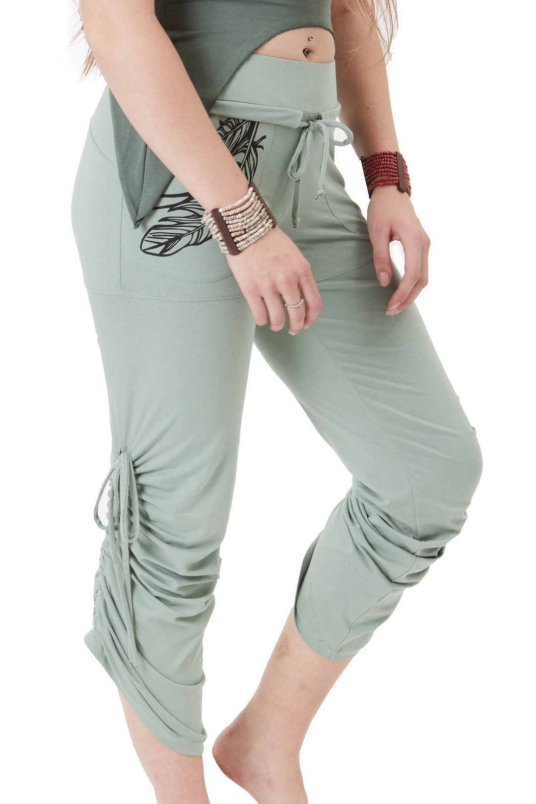 Two-way Organic Cotton Yoga Pants - Etsy