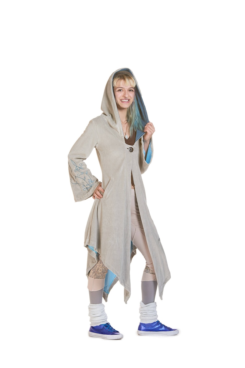 Elven Velvet Coat in Grey | Etsy