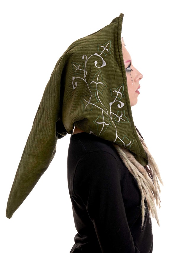 Elven Hood With Ivy Embroidery - Etsy