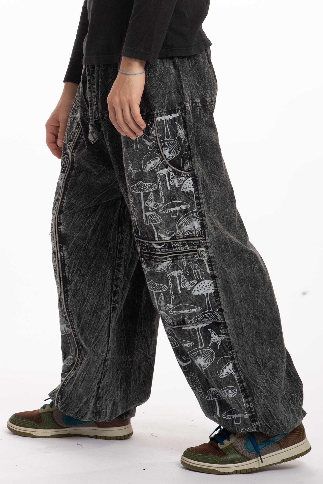 Mushroom Stonewash Jeans for Men, Festival Clothing for Man, Mens ...