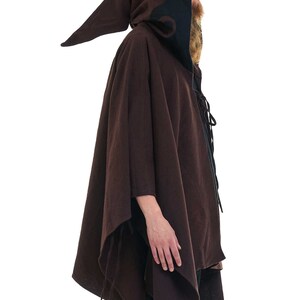 Mens Wizard Poncho in Brown | Etsy