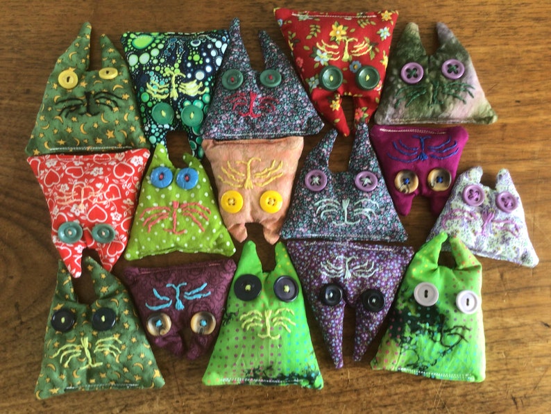 Kitty Fidget Toys Mini Bean Bags Filled With Organic Seeds | Etsy