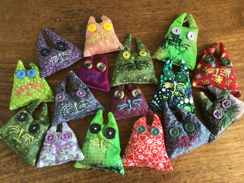 Kitty Fidget Toys Mini Bean Bags Filled With Organic Seeds | Etsy