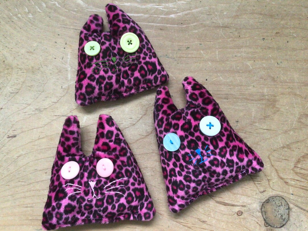 Kitty Fidget Bean Bag Scented Pink Leopard Print Plush - Etsy