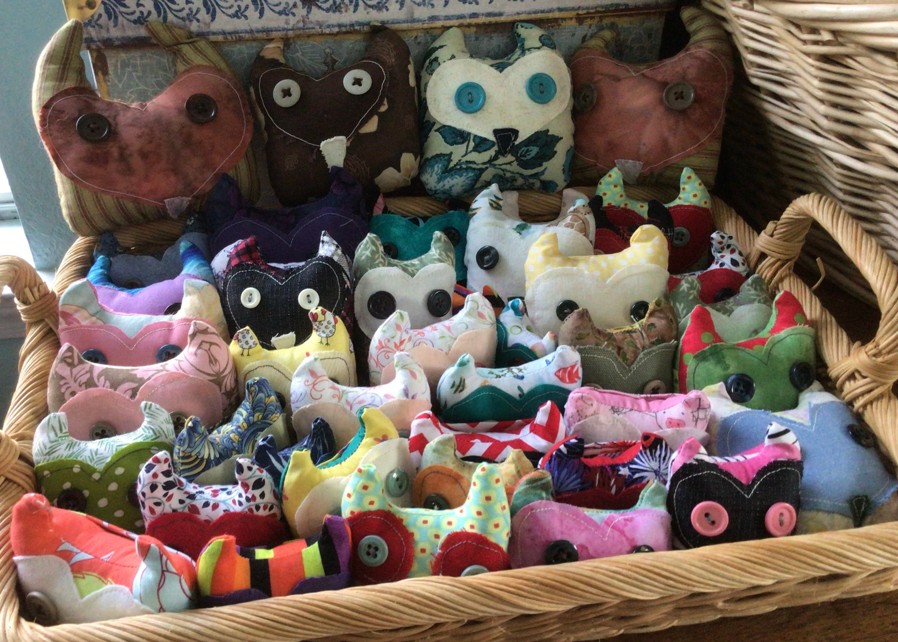 Tiny Plush Owl Pillows set of three pocket pet owls itty | Etsy