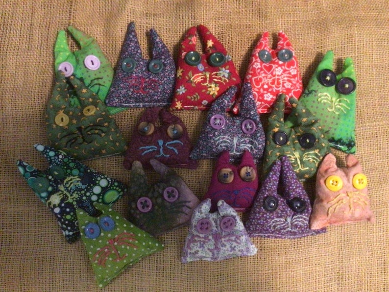 Kitty Fidget Toys Mini Bean Bags Filled With Organic Seeds | Etsy