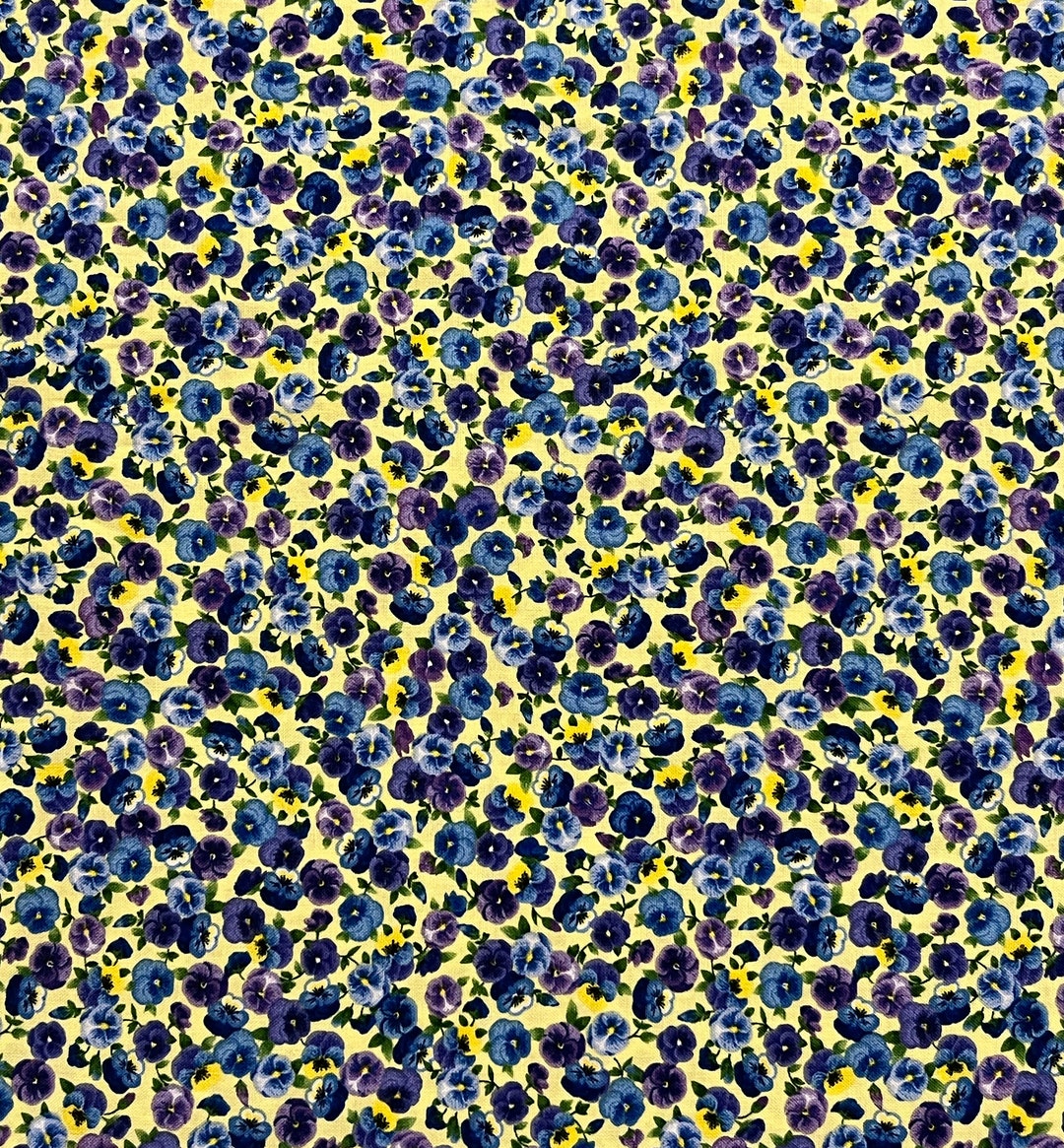 Timeless Treasures Fabric Pansy Paradise Floral Fabric Fabric by the ...