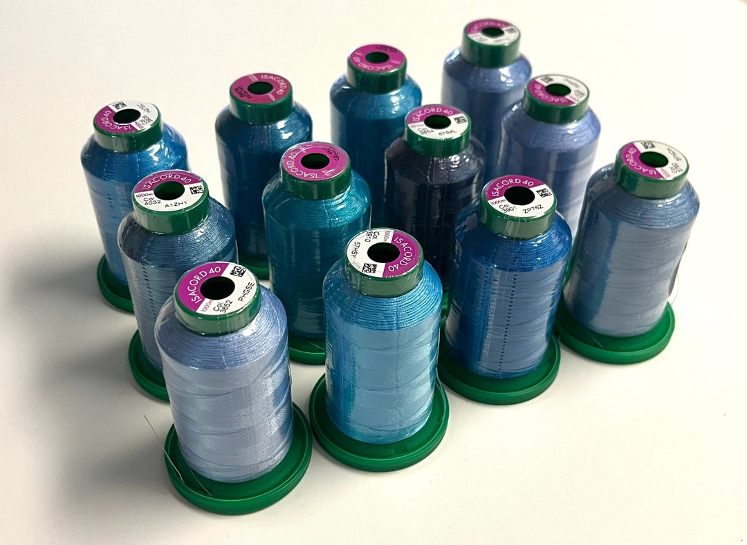 Isacord Embroidery Thread Set of 12 Variation Colors 1000 - Etsy