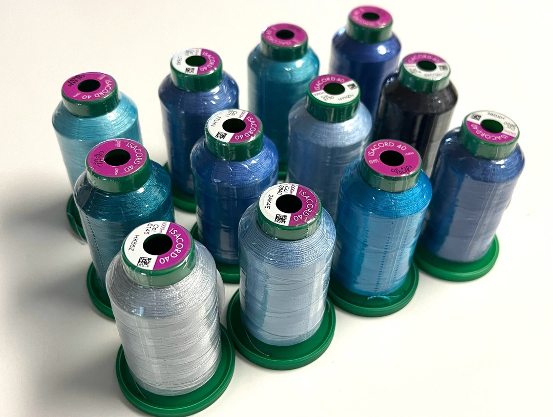 Isacord Embroidery Thread Set of 12 Variation Colors 1000 - Etsy