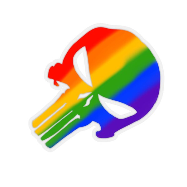 Rainbow Skull Art - Etsy