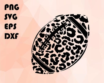 Red Golden Yellow Football Leopard Pattern SVG Football - Etsy