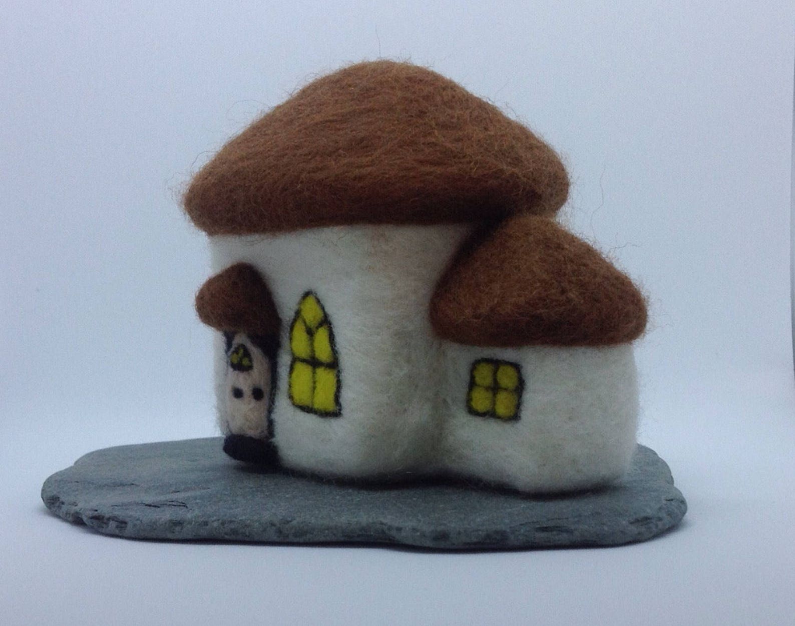 Needle Felted Cottage. Thatched Cottage. - Etsy