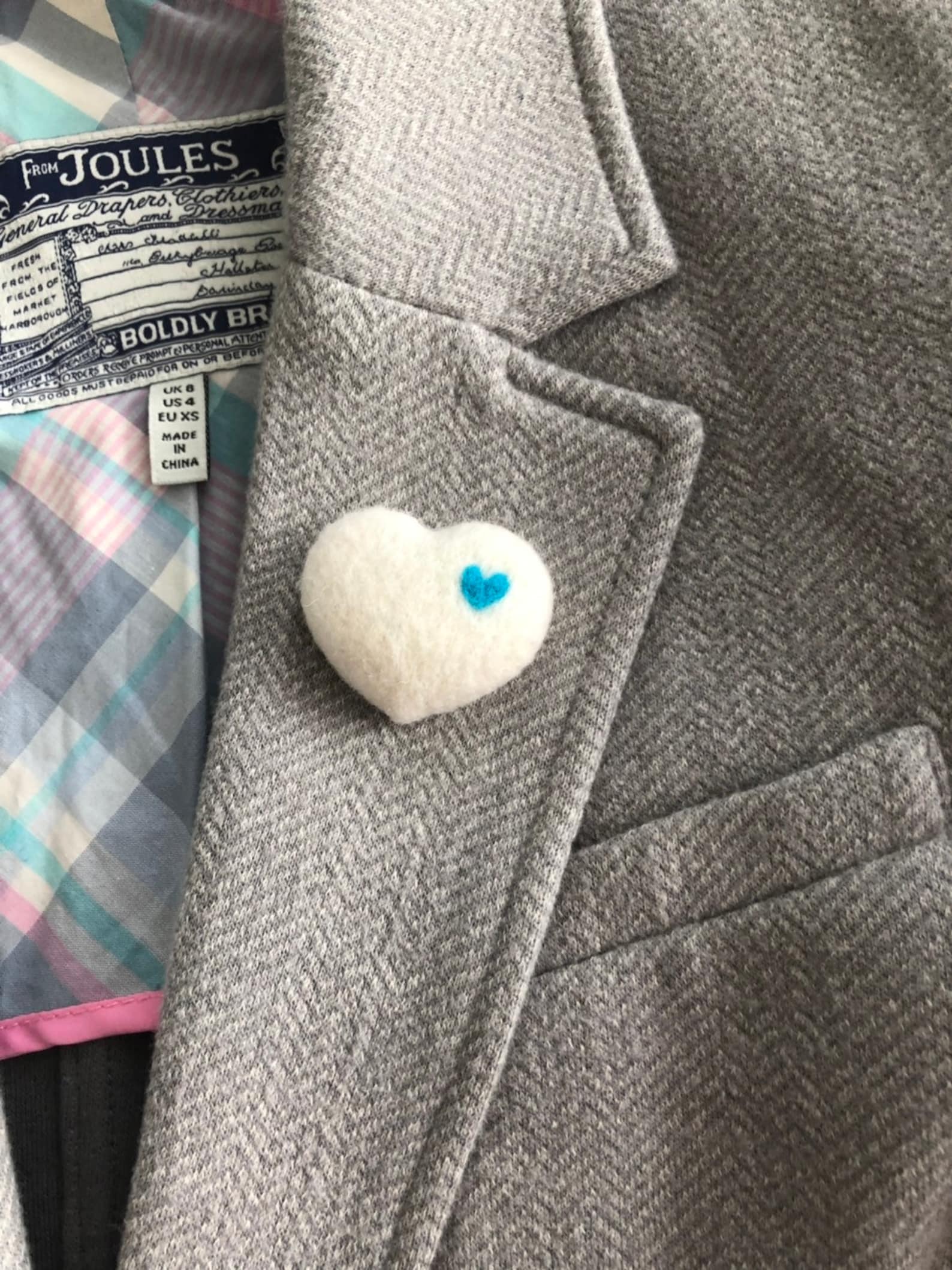 Needle Felted Brooch Heart, Love Heart Pin - Etsy