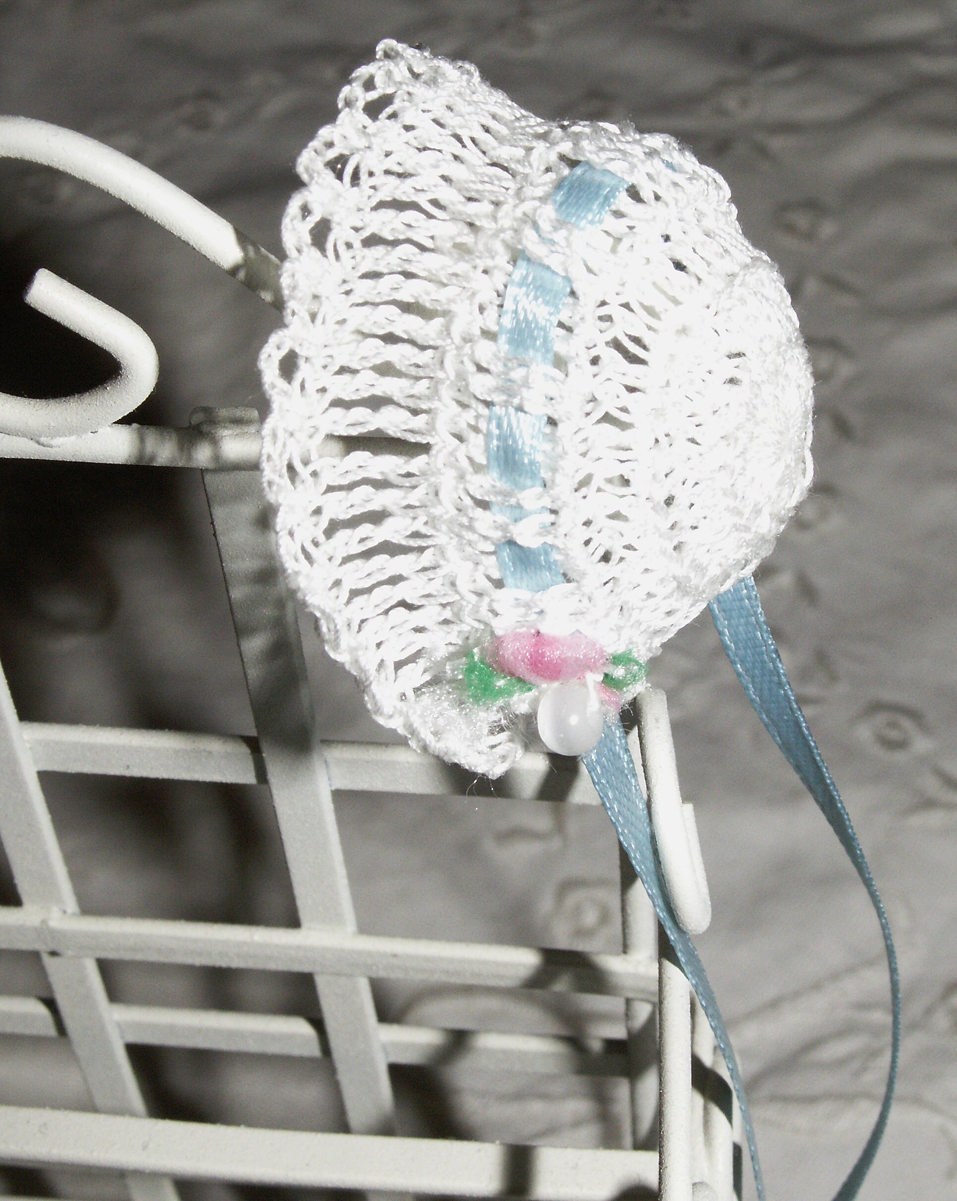 Miniature Antique Doll Bonnet for Baby Nursery Doll House Doll Original ...