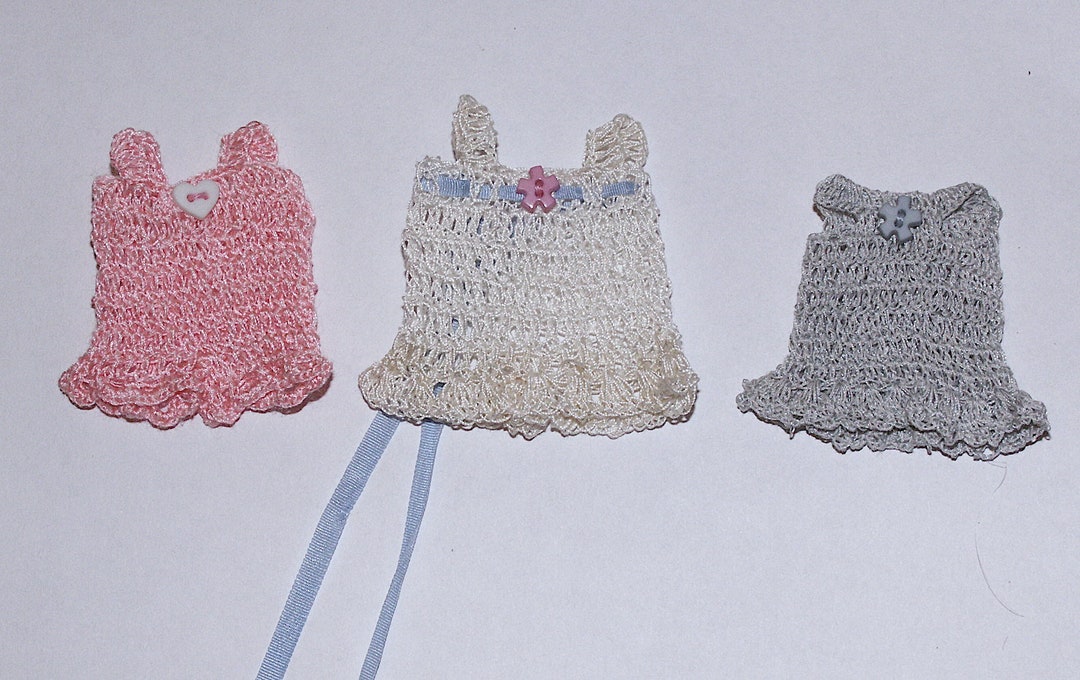 Set of 3 Picolette Doll Chemi Pantalettes for 3 Miniature Dolls Mixed ...