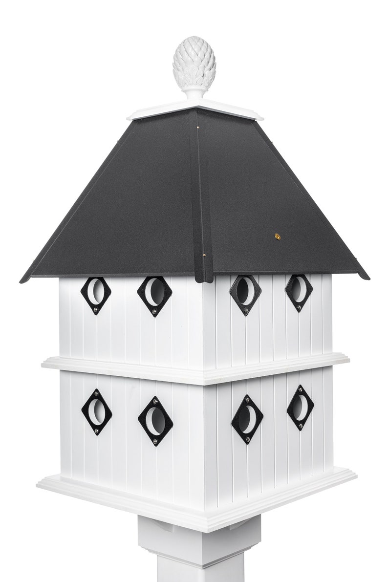 Manor Birdhouse – Large Outdoor PVC Birdhouse With 16 Entrances and 8 ...