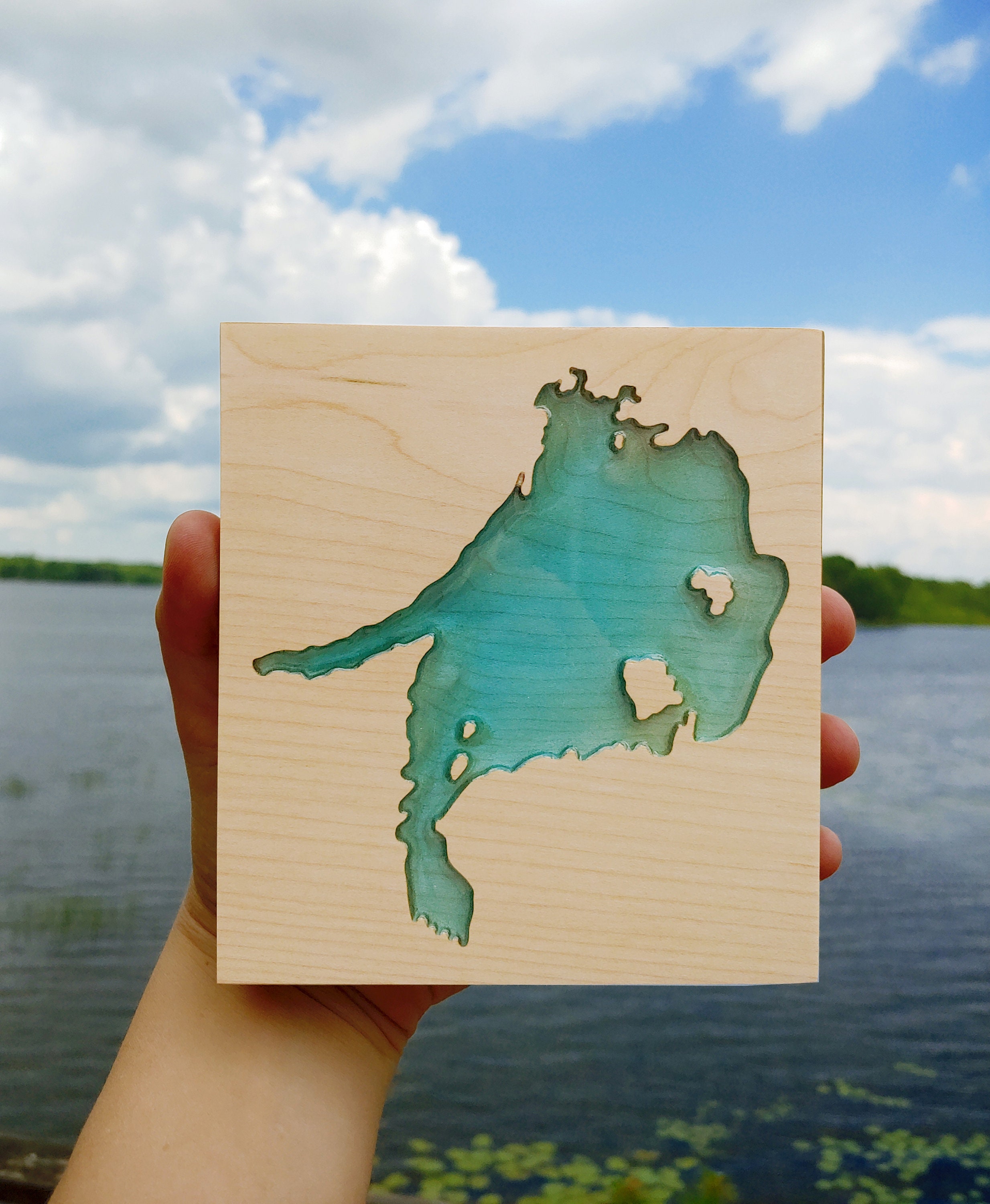 Mini Lake Simcoe 3D Bathymetric Artwork 5 X 5.5 - Etsy