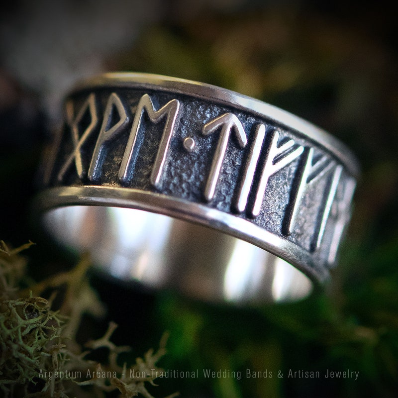 Rune Wedding Ring - Etsy
