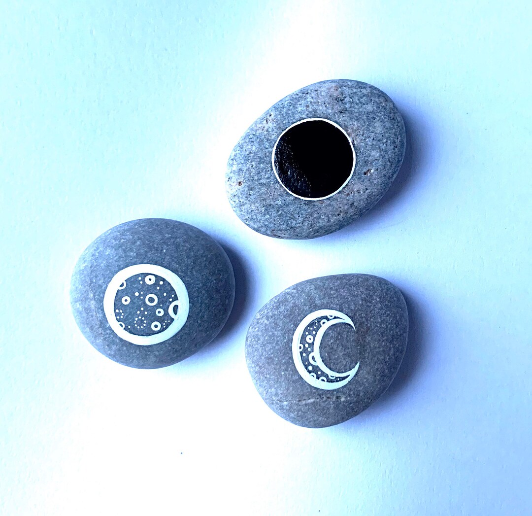 Moon Phase Stones Set of 3 MADE TO ORDER - Etsy