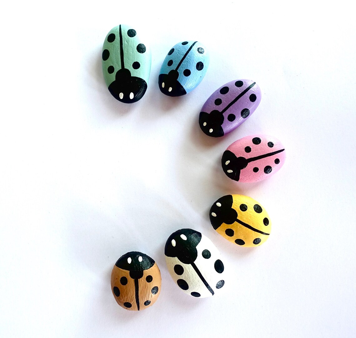 Pale Green Ladybird Stone MADE TO ORDER - Etsy UK