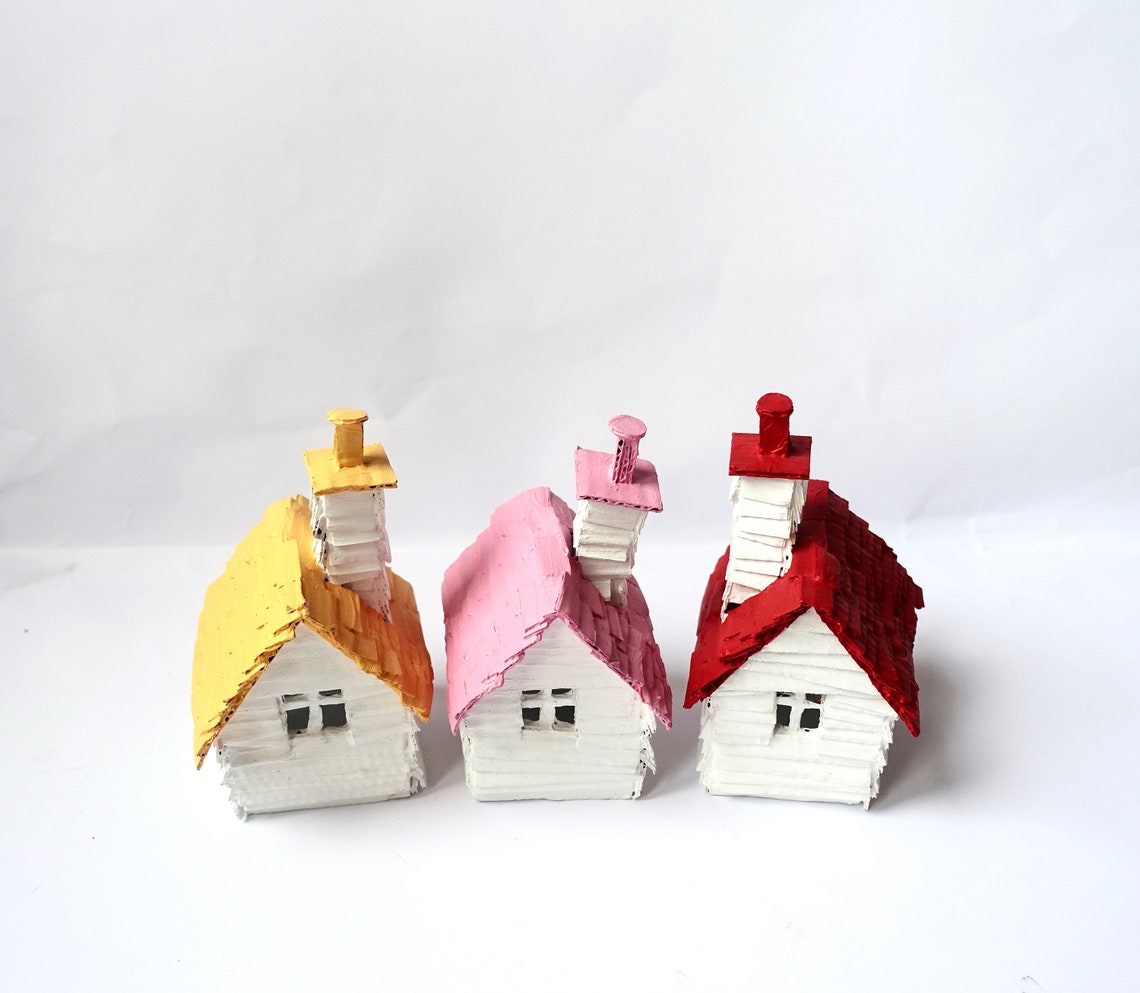 Little Yellow House - READY TO SHIP - Etsy