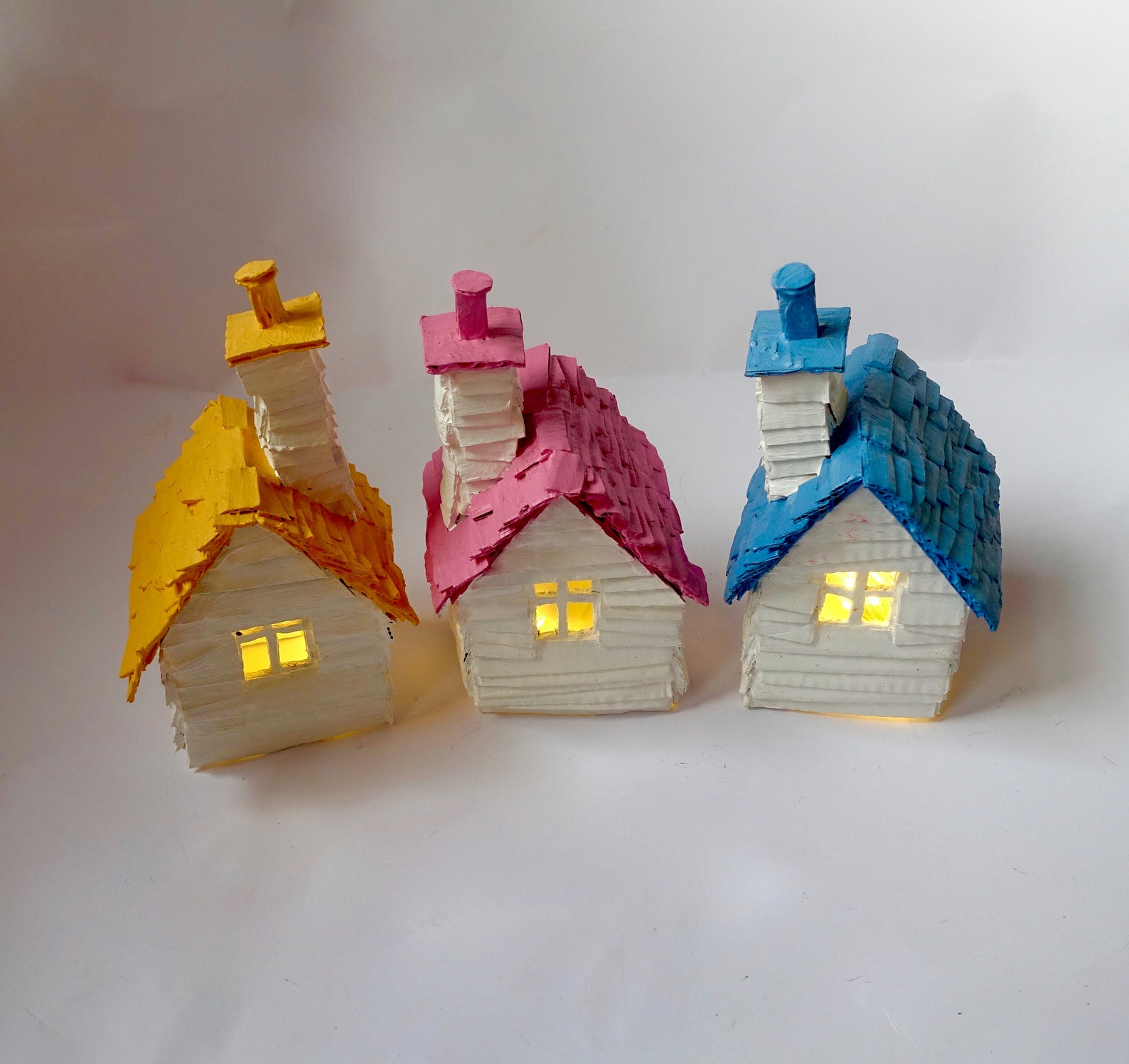 Little Yellow House - READY TO SHIP - Etsy