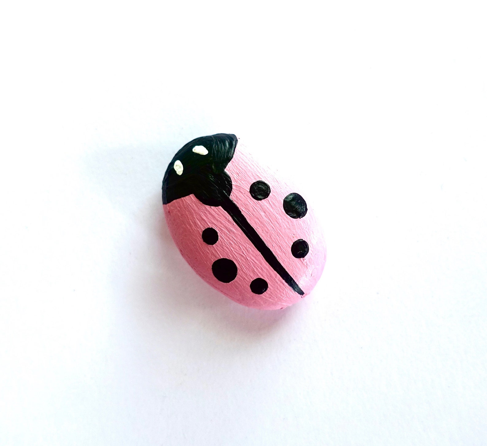 Pink Ladybird Stone MADE TO ORDER - Etsy