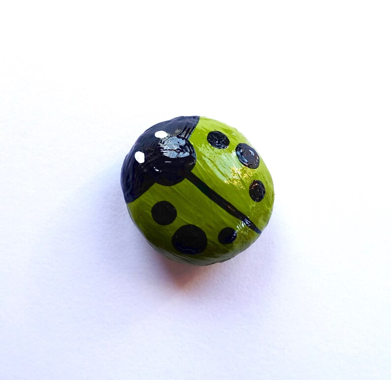 Little Green Ladybird Stone READY TO SHIP - Etsy
