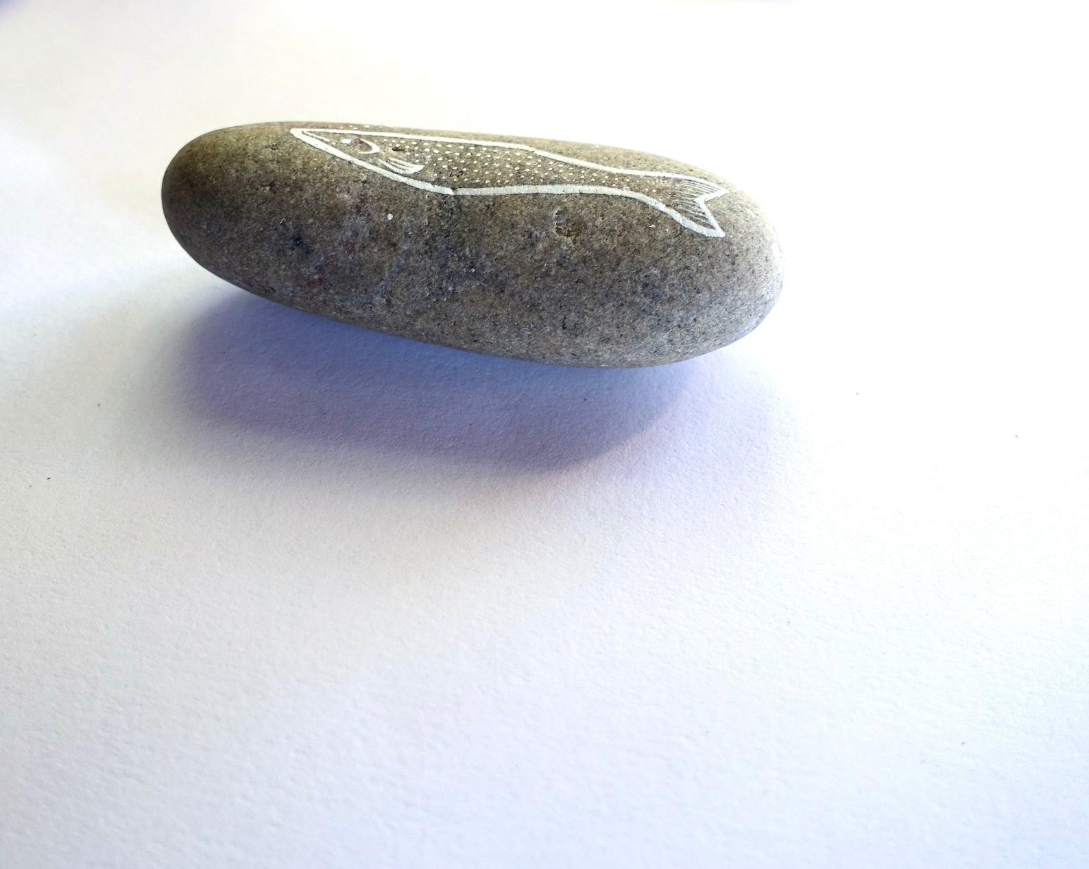 Painted Fish Stone READY TO SHIP - Etsy UK