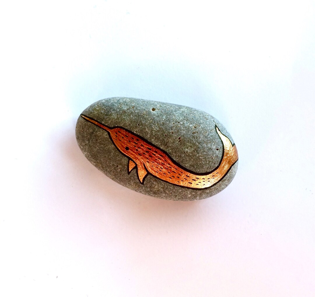 Copper Narwhal Stone - MADE TO ORDER - Etsy