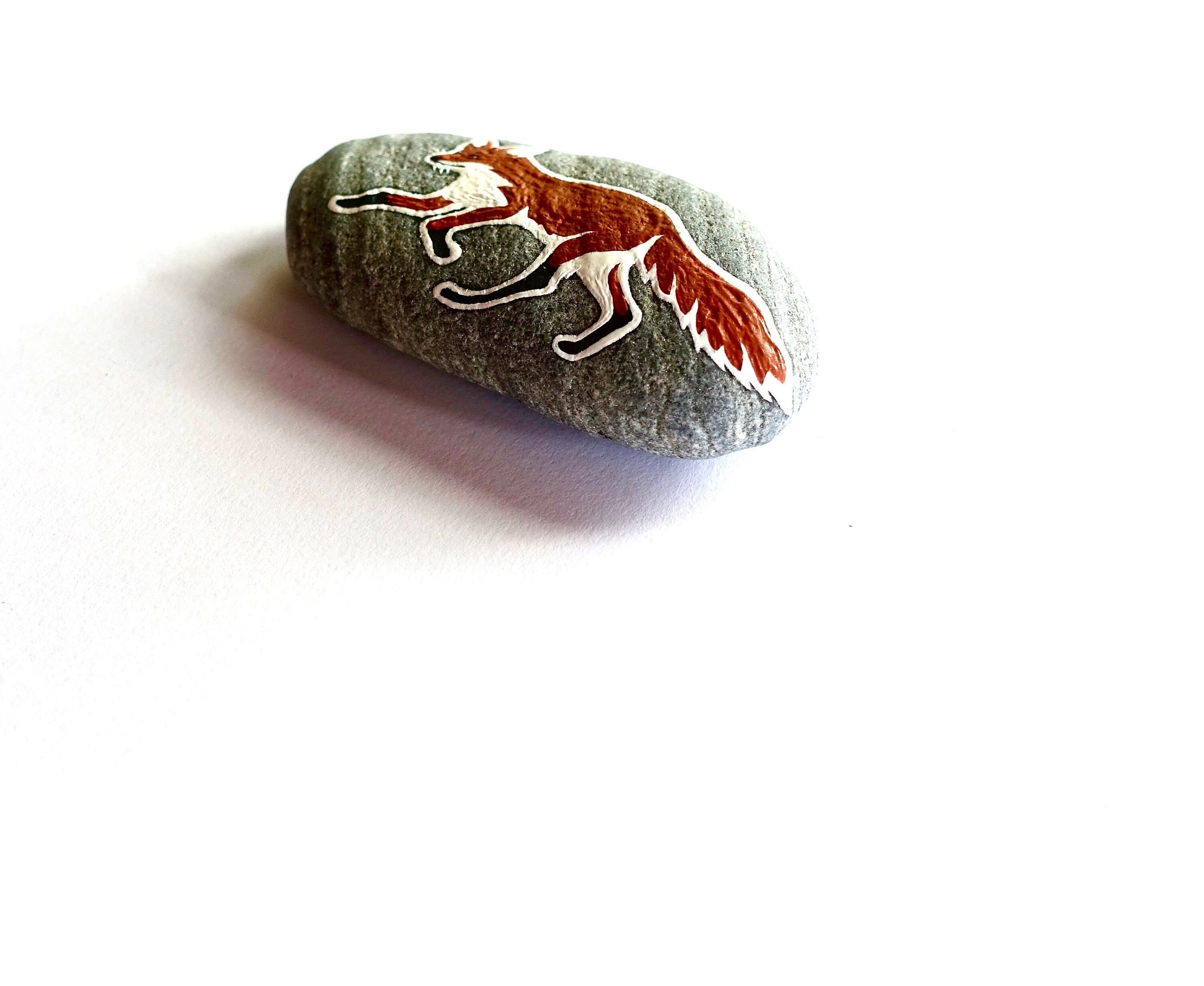 Painted Fox Stone MADE TO ORDER - Etsy UK