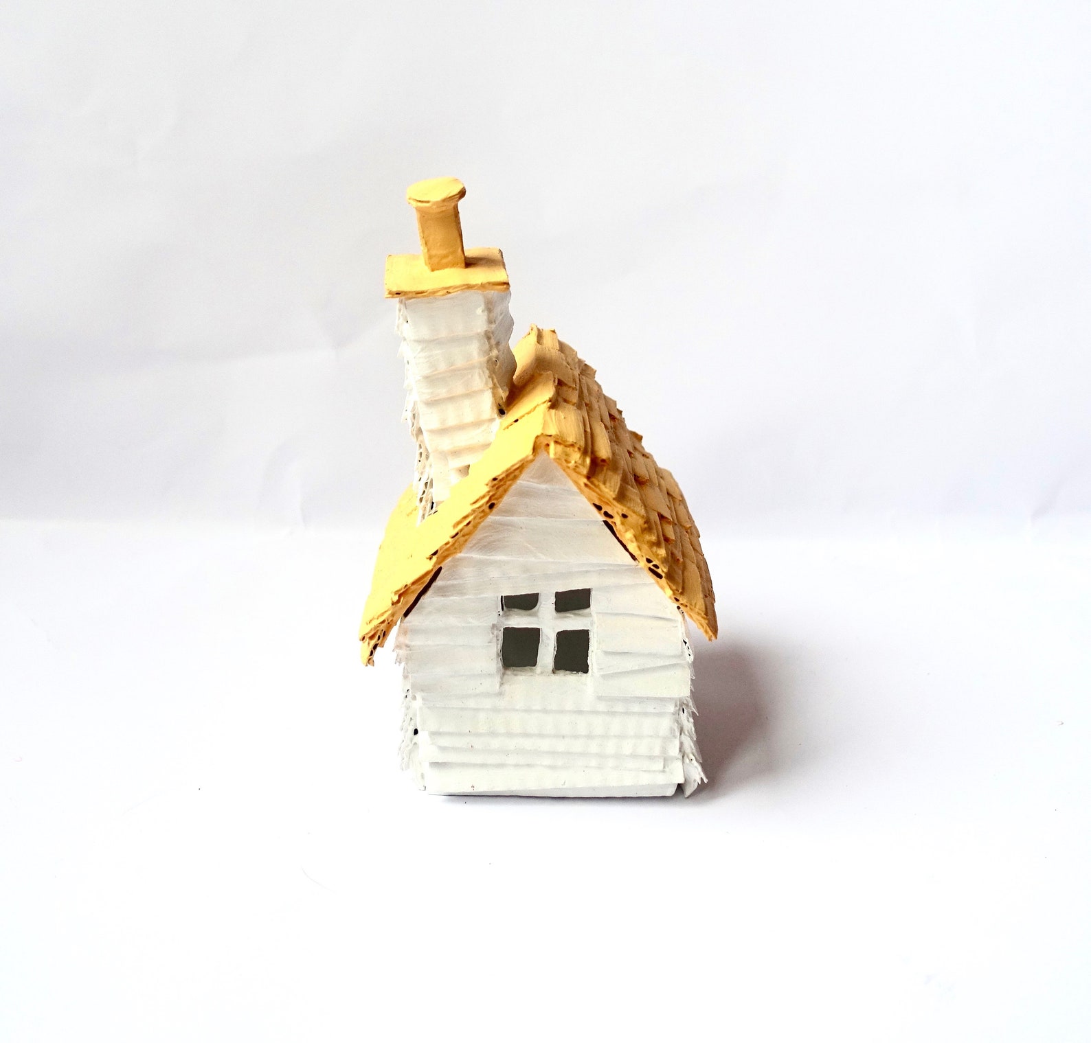 Little Yellow House - READY TO SHIP - Etsy