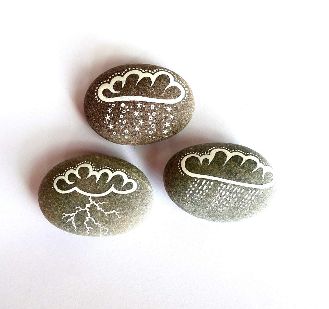 Weather Stones - Small Pebbles Set of 3 - MADE TO ORDER - Etsy
