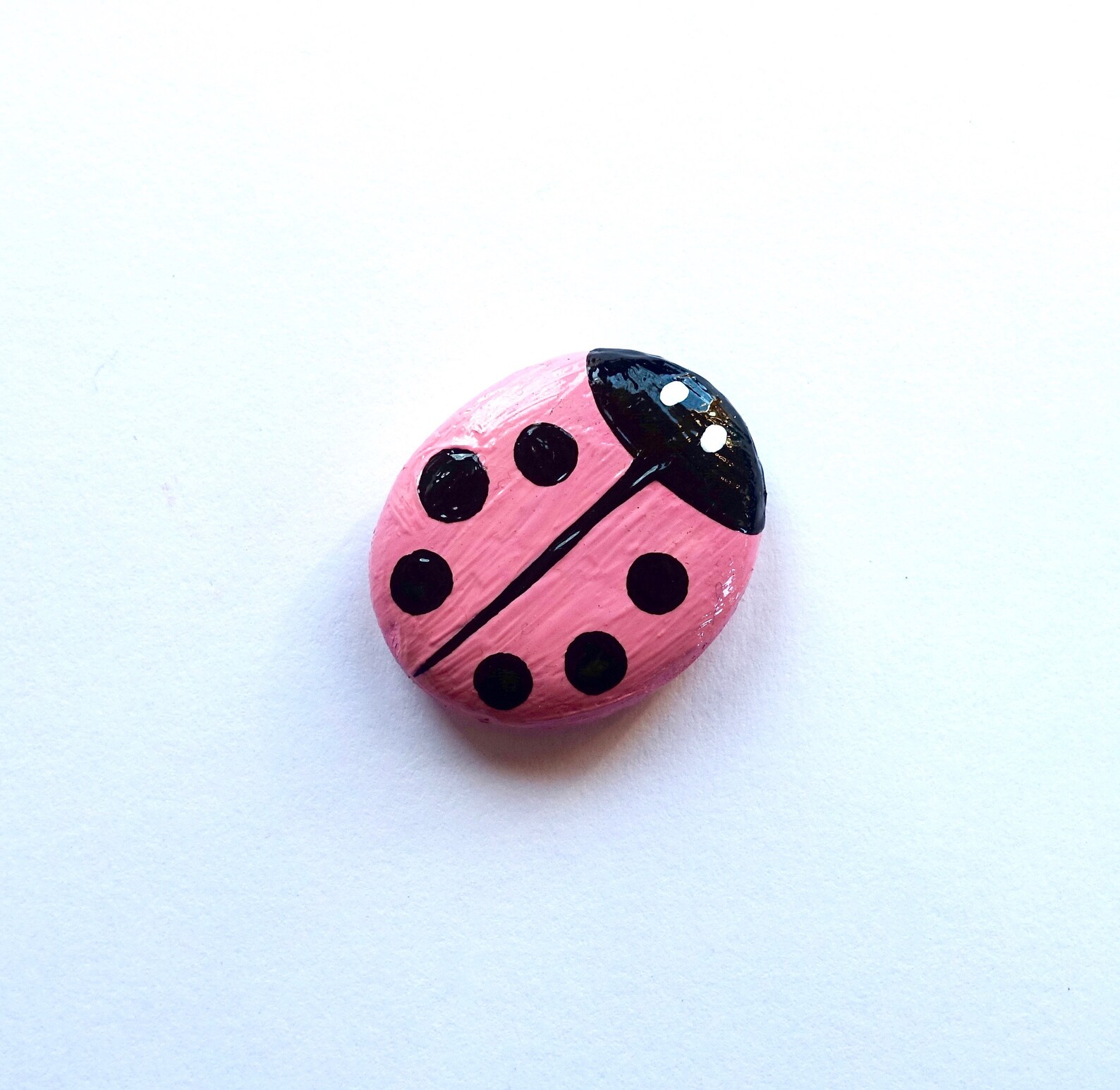 Pink Ladybird Stone MADE TO ORDER - Etsy