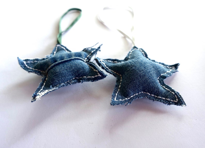 Denim Stars Set of 2 MADE TO ORDER - Etsy