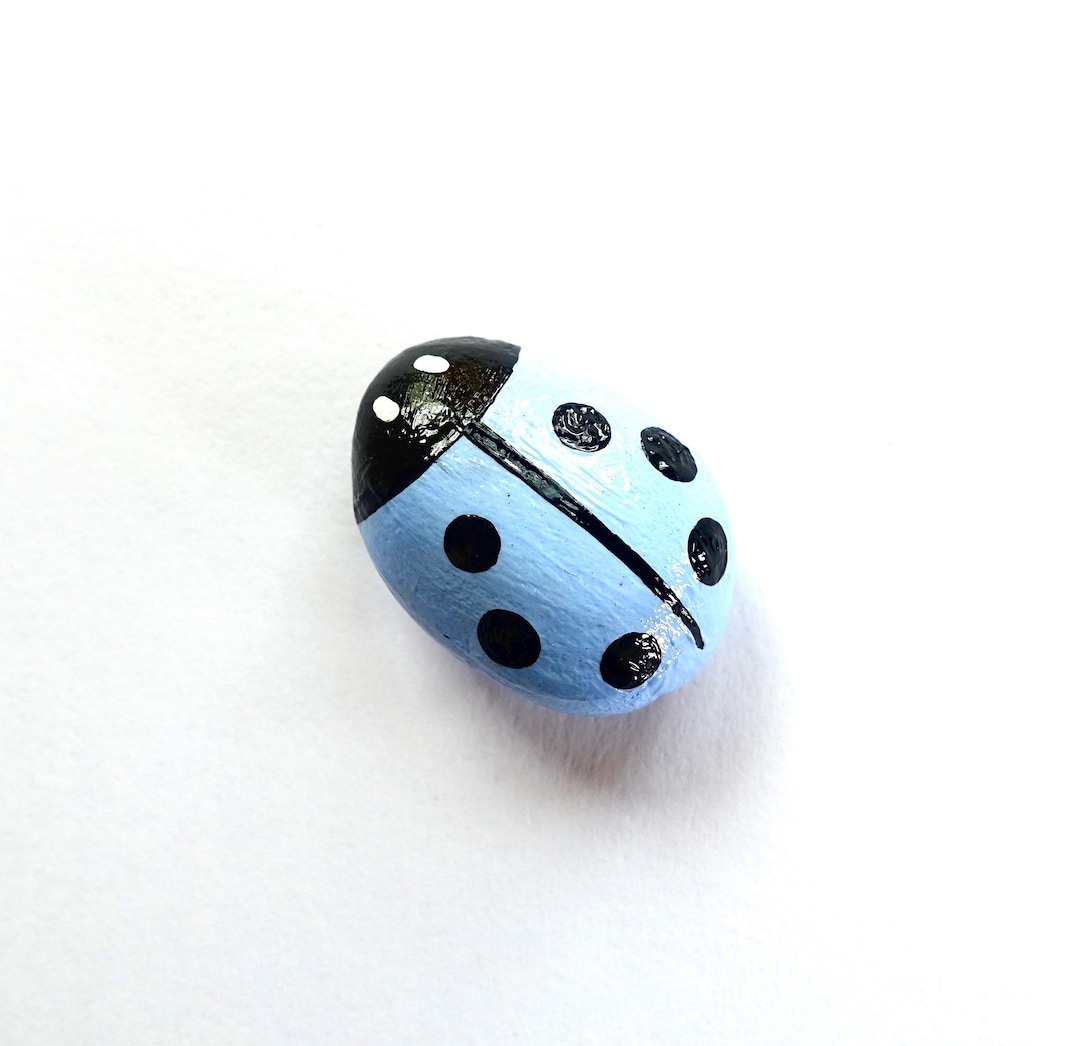 Little Blue Ladybird Stone - READY TO SHIP - Etsy