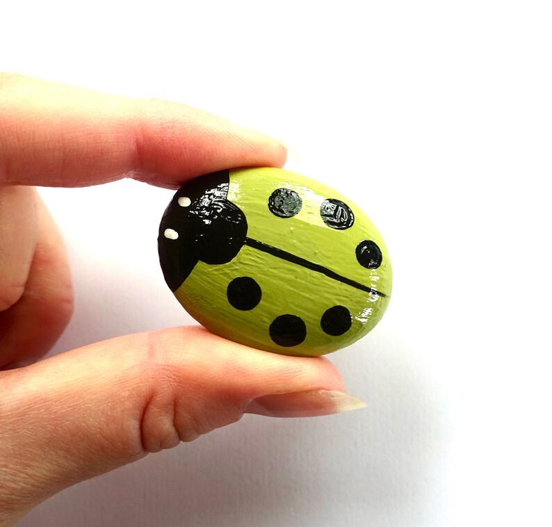Pale Green Ladybird Stone MADE TO ORDER - Etsy UK