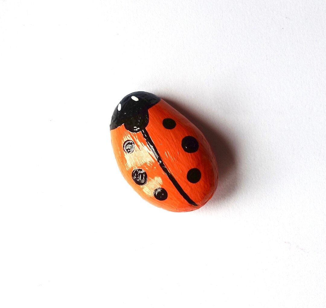 Orange Ladybird Stone - READY TO SHIP - Etsy
