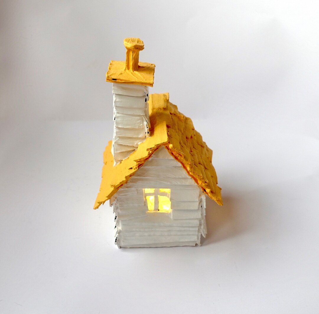 Little Yellow House - READY TO SHIP - Etsy