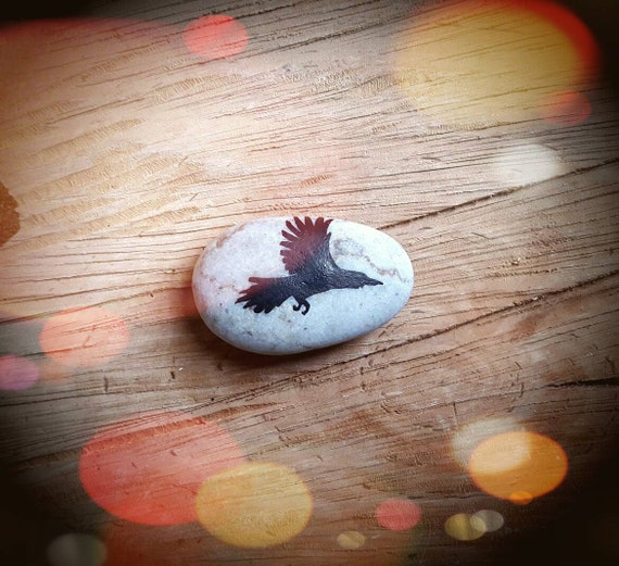 Raven Spirit Stone MADE TO ORDER - Etsy