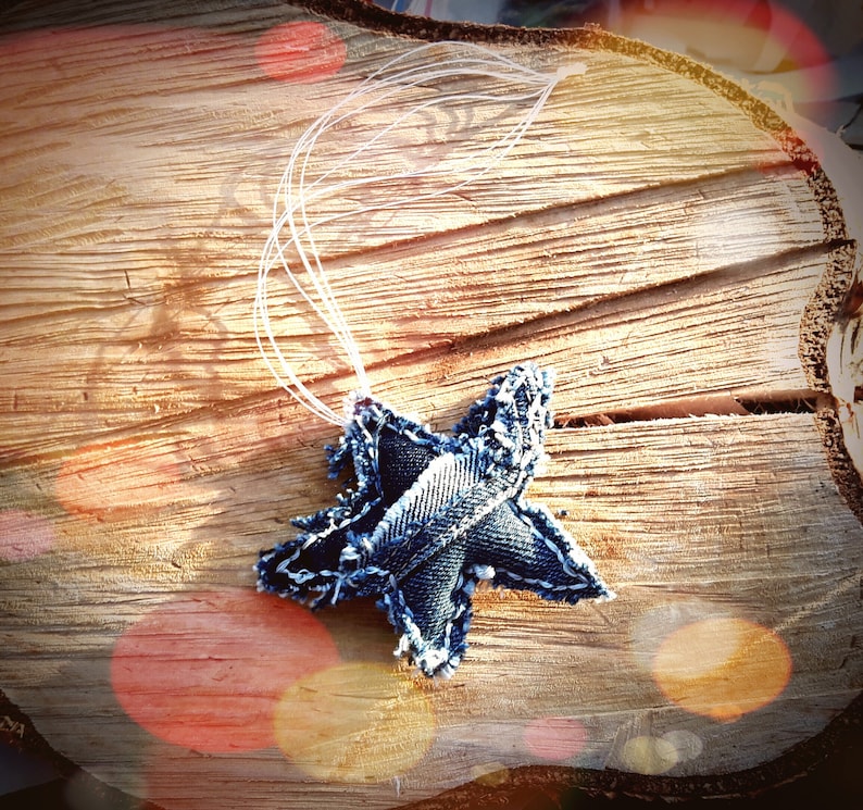 Denim Stars Set of 2 MADE TO ORDER - Etsy