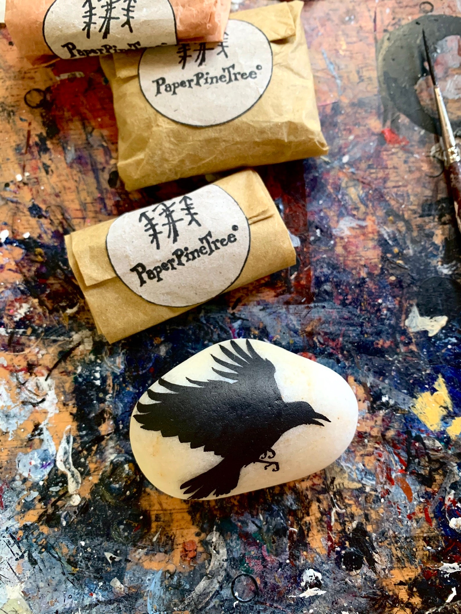 Magpie Story Stone MADE TO ORDER - Etsy UK