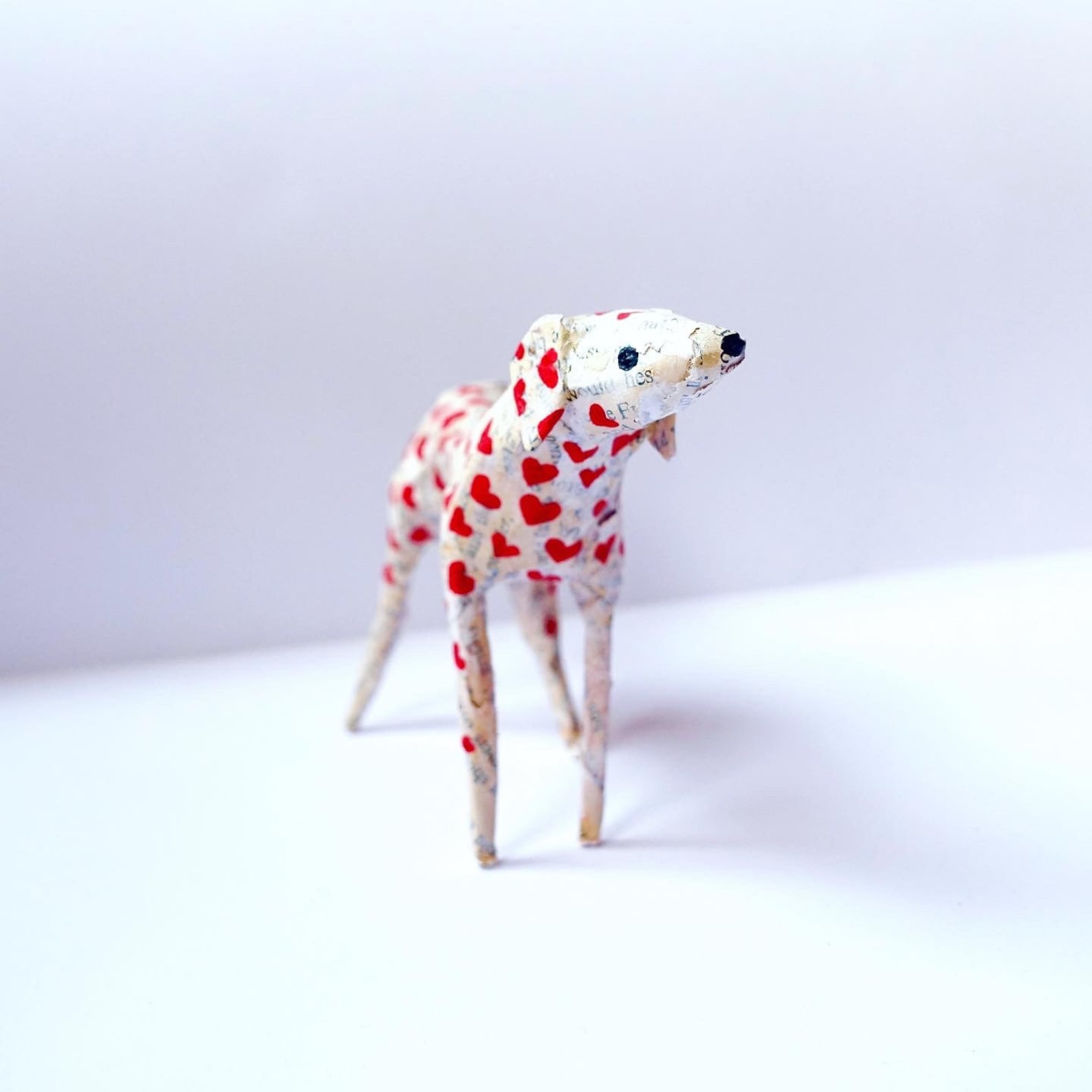 Dalmatian Paper Models Set of 4 With Playing Card Pattern - Etsy