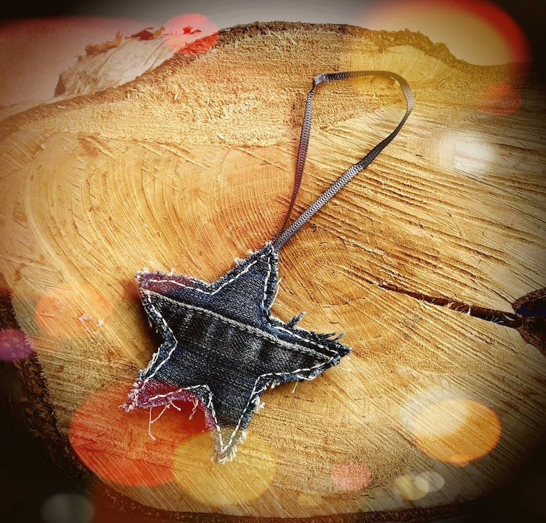 Denim Stars Set of 2 MADE TO ORDER - Etsy