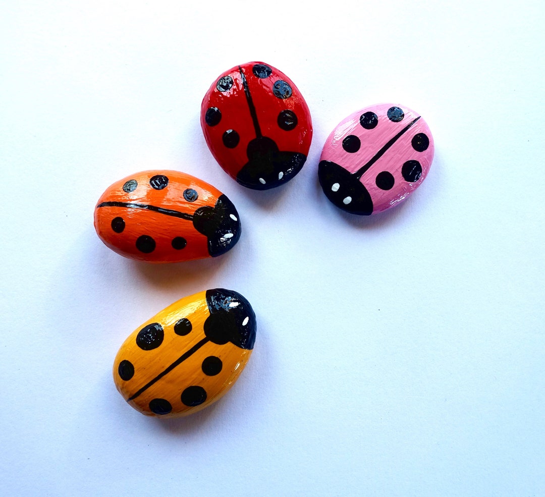 Ladybird Stones - Set of 4 - READY TO SHIP - Etsy UK