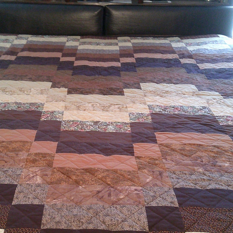 Brown Quilt - Etsy